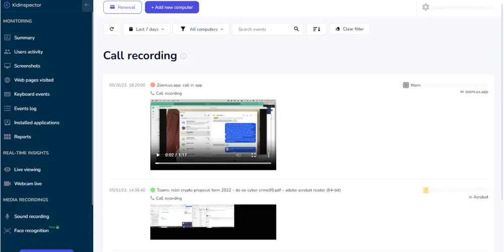 KidInspector - Desktop Monitoring Software with Advanced Features