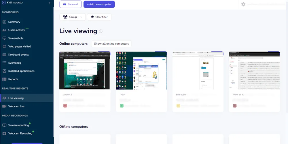 KidInspector - Desktop Monitoring Software with Advanced Features