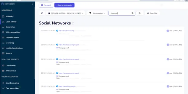 KidInspector - Desktop Monitoring Software with Advanced Features
